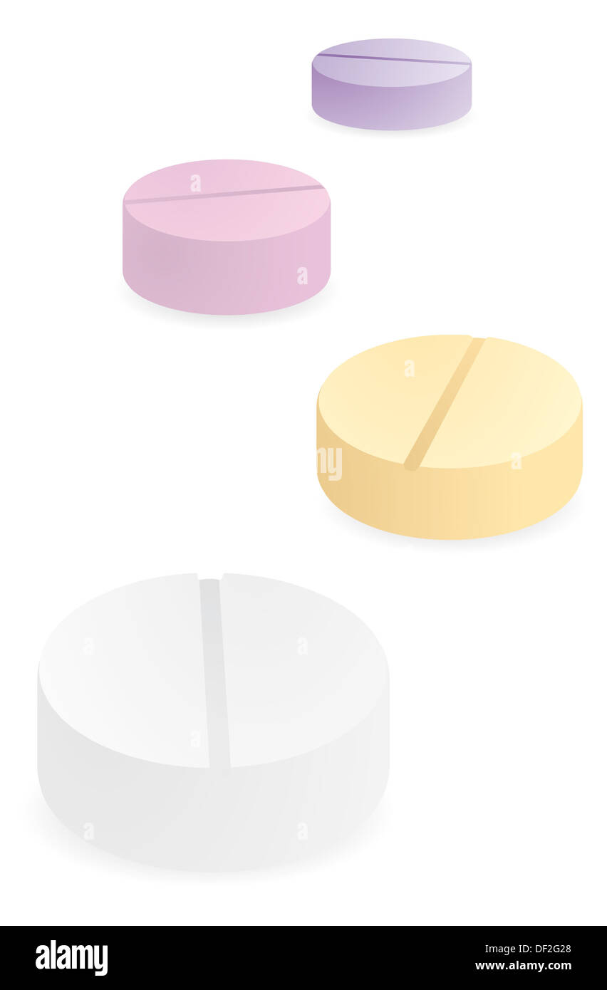 Pills addiction / Medicine color drugs Stock Photo - Alamy