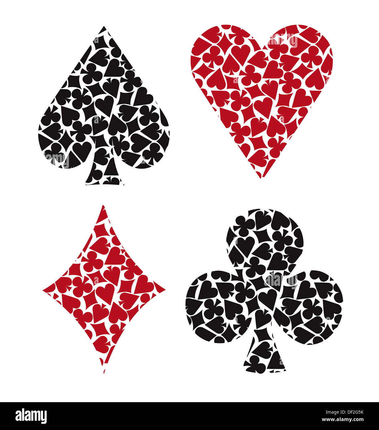 Textured poker deck icons Stock Photo - Alamy