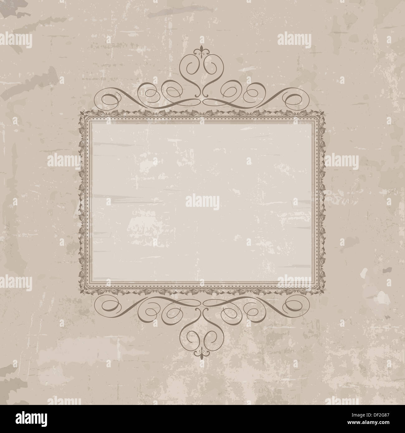 Vintage background with a decorative border Stock Photo - Alamy