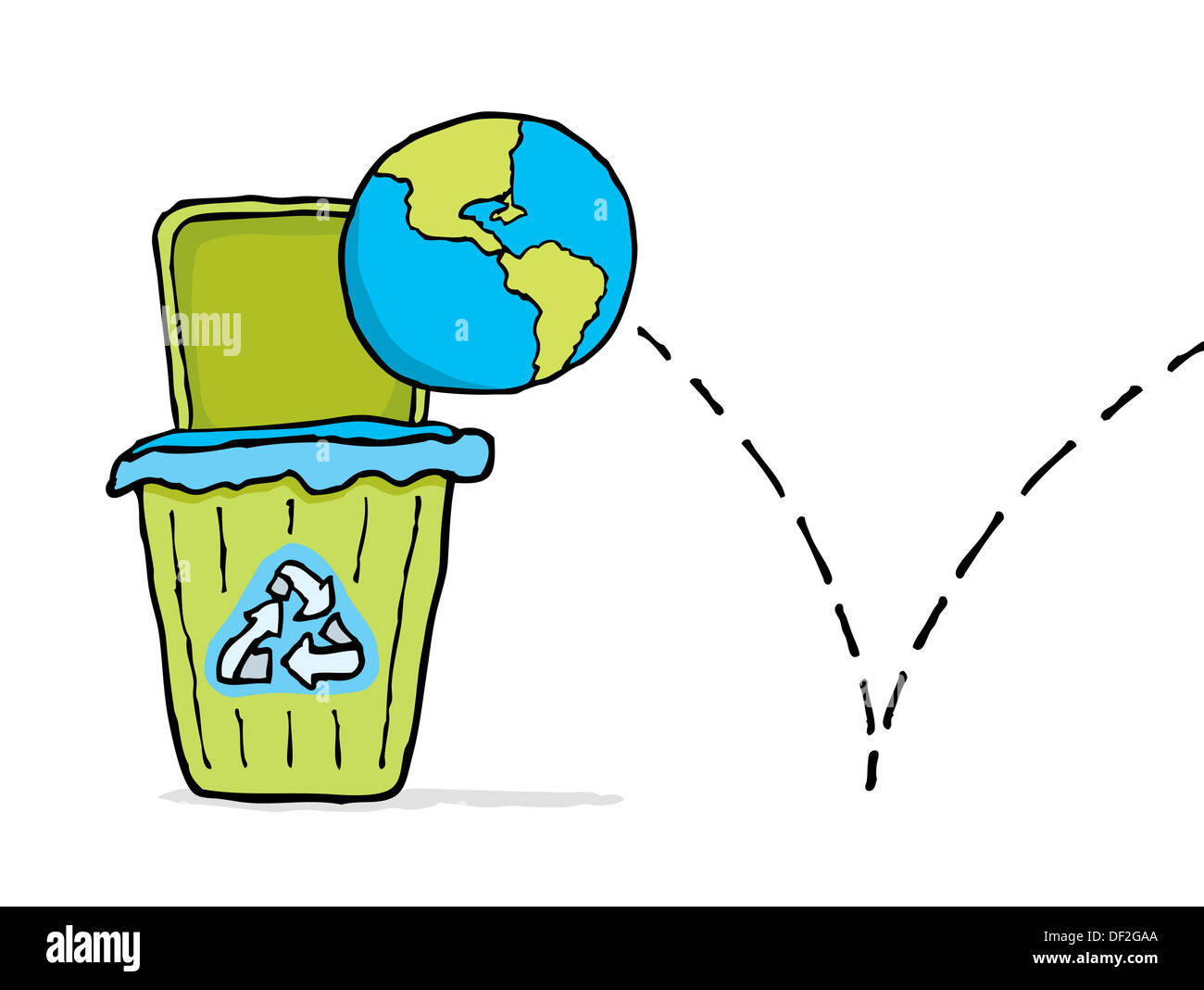 Recycling earth / Trashing the world Stock Photo - Alamy