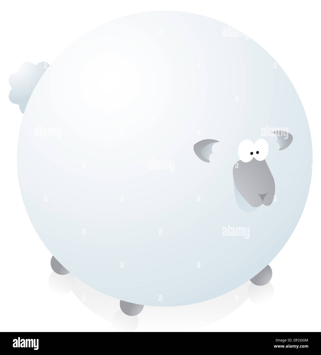 Overweighted round sheep Stock Photo - Alamy