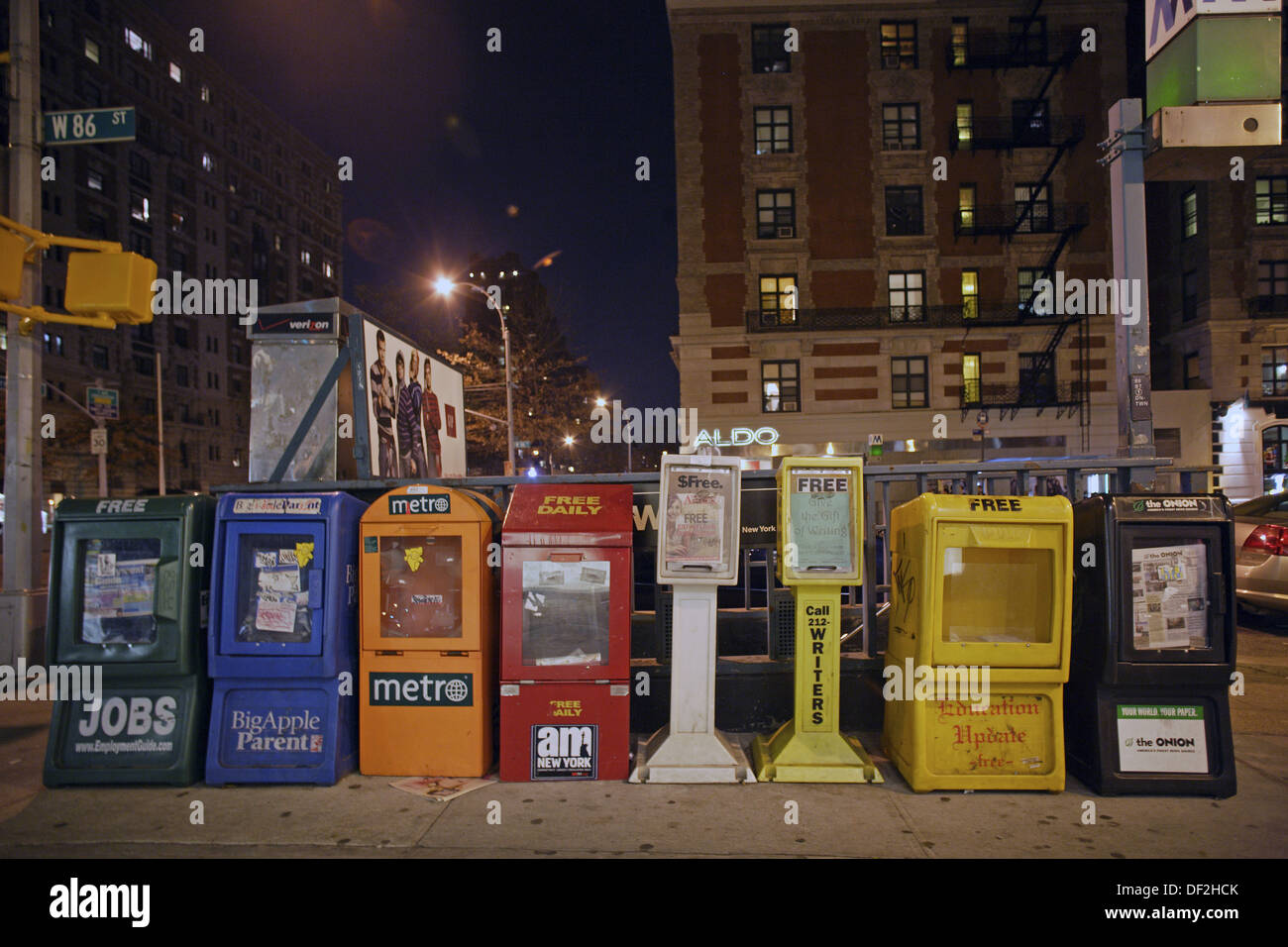 Colourful newspaper boxes hi-res stock photography and images - Alamy