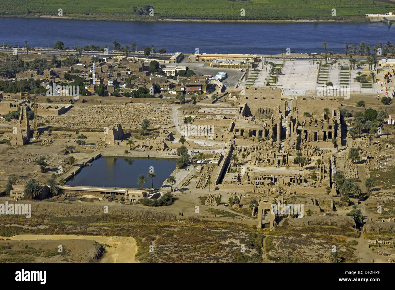 Karnak temple egypt aerial hi-res stock photography and images - Alamy