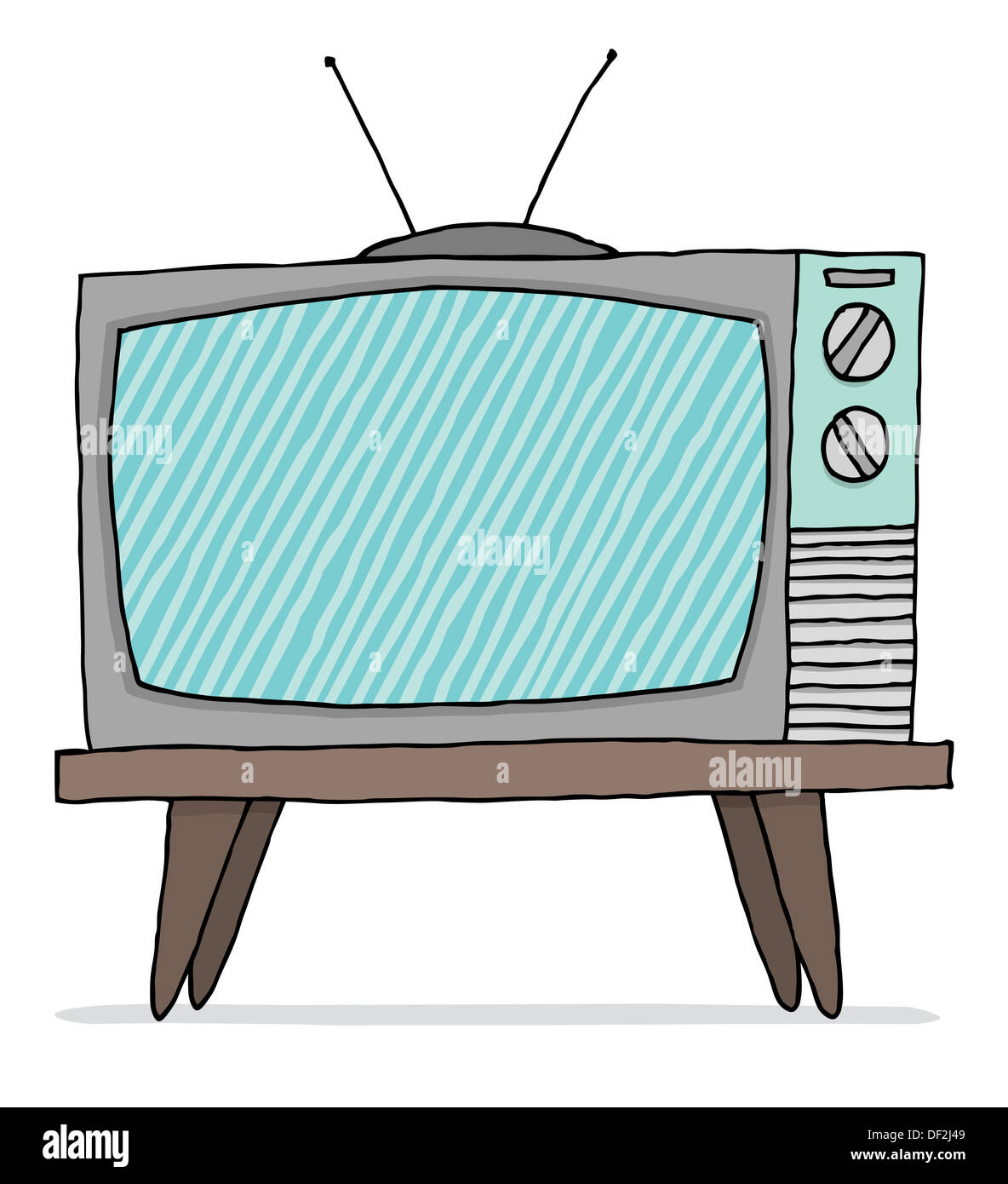 Vintage tv set malfunction Stock Photo - Alamy