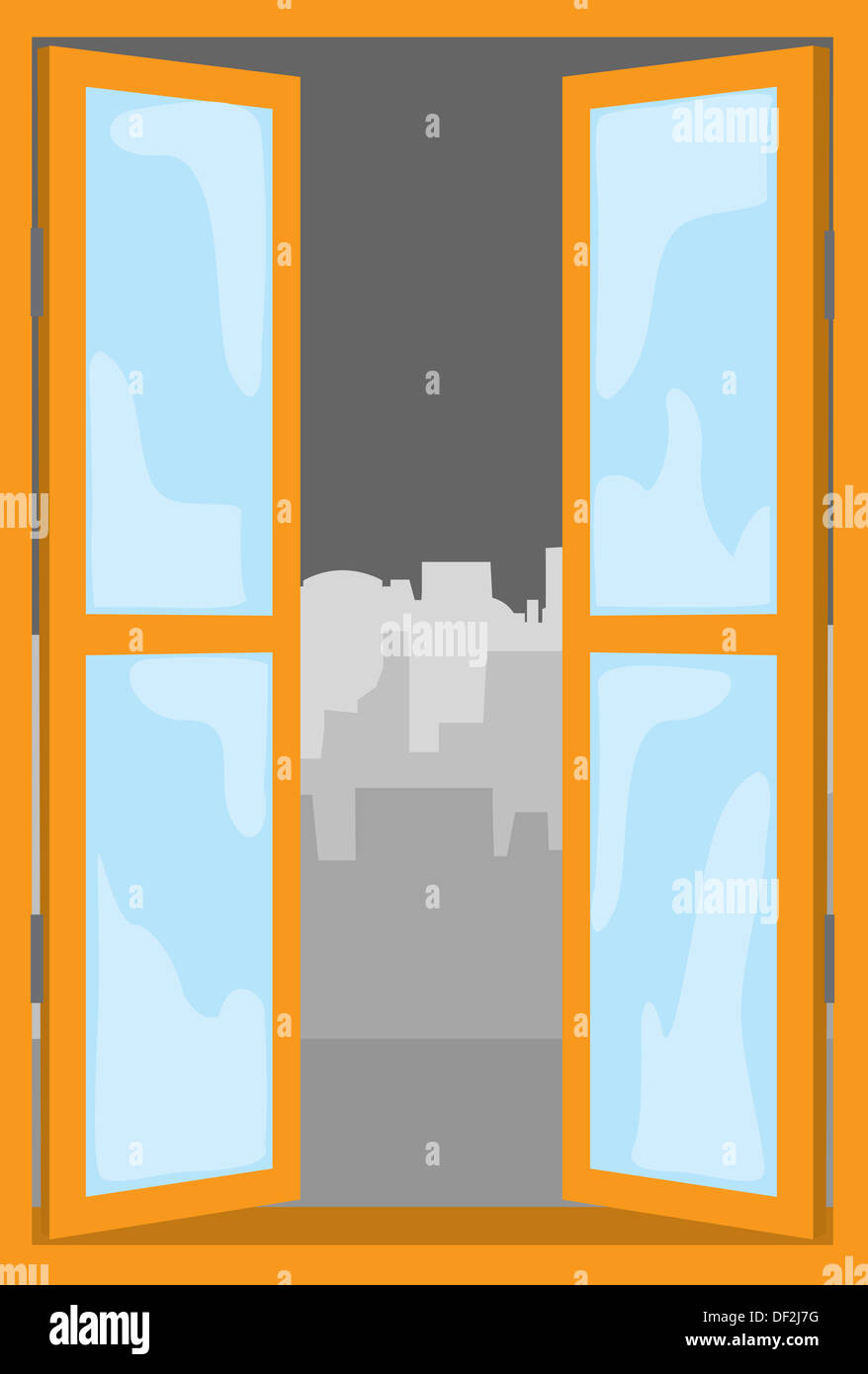 Opening windows to the city Stock Photo - Alamy