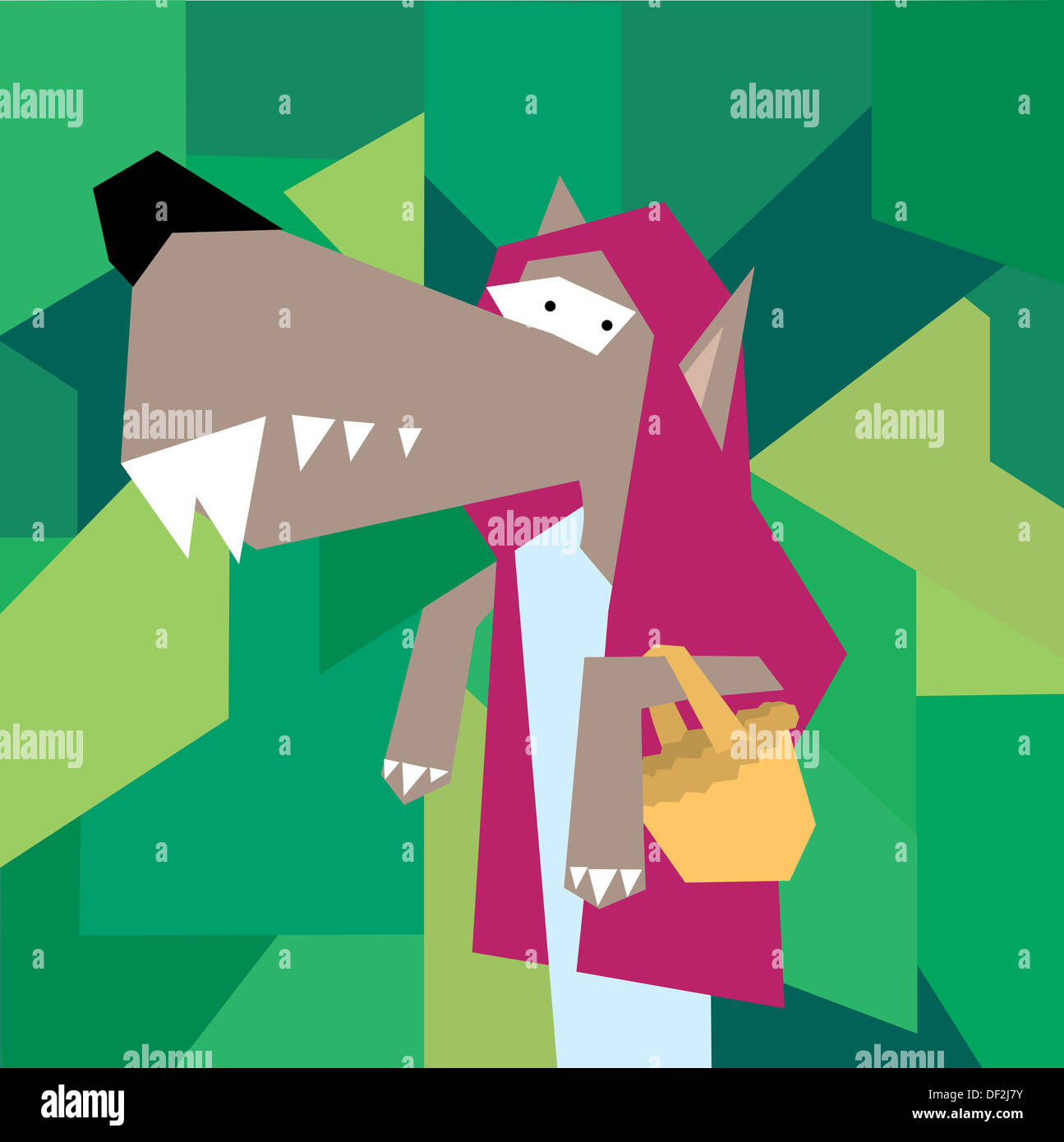 Wolf as Little Red Cap Stock Photo - Alamy