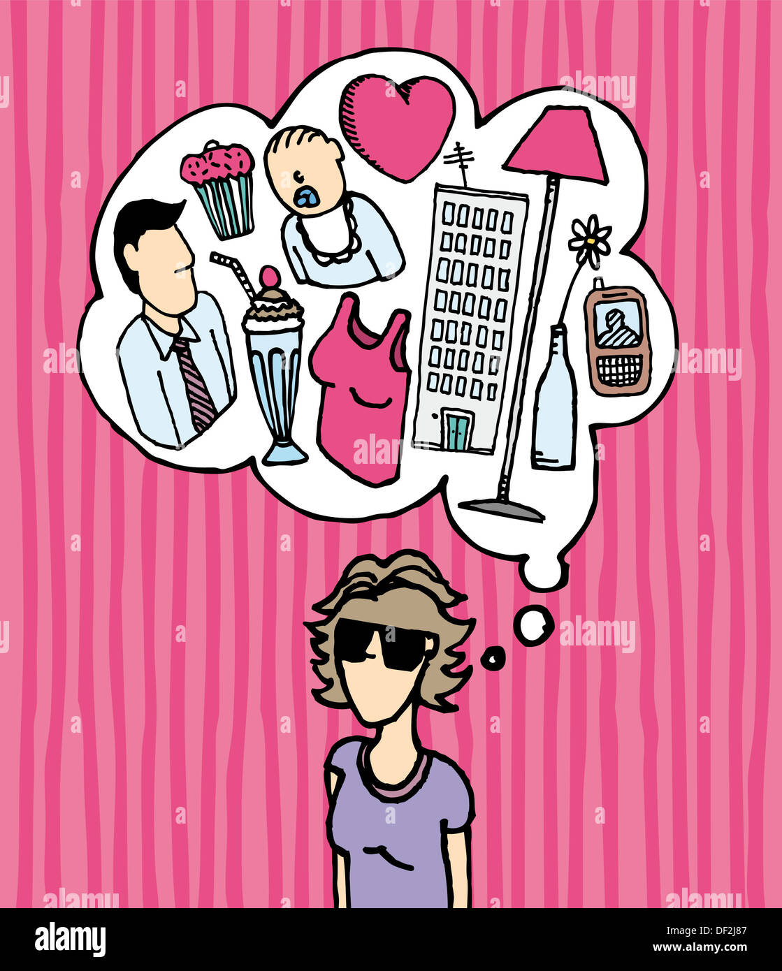 Woman mind / Busy women Stock Photo - Alamy