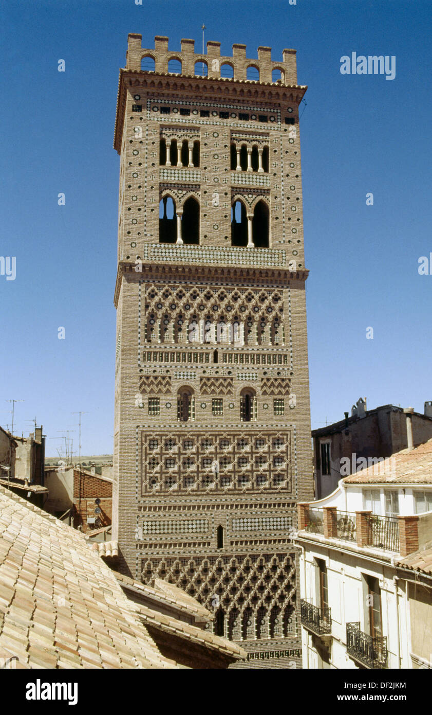 Torre Del Salvador Mudejar Tower High Resolution Stock Photography and ...