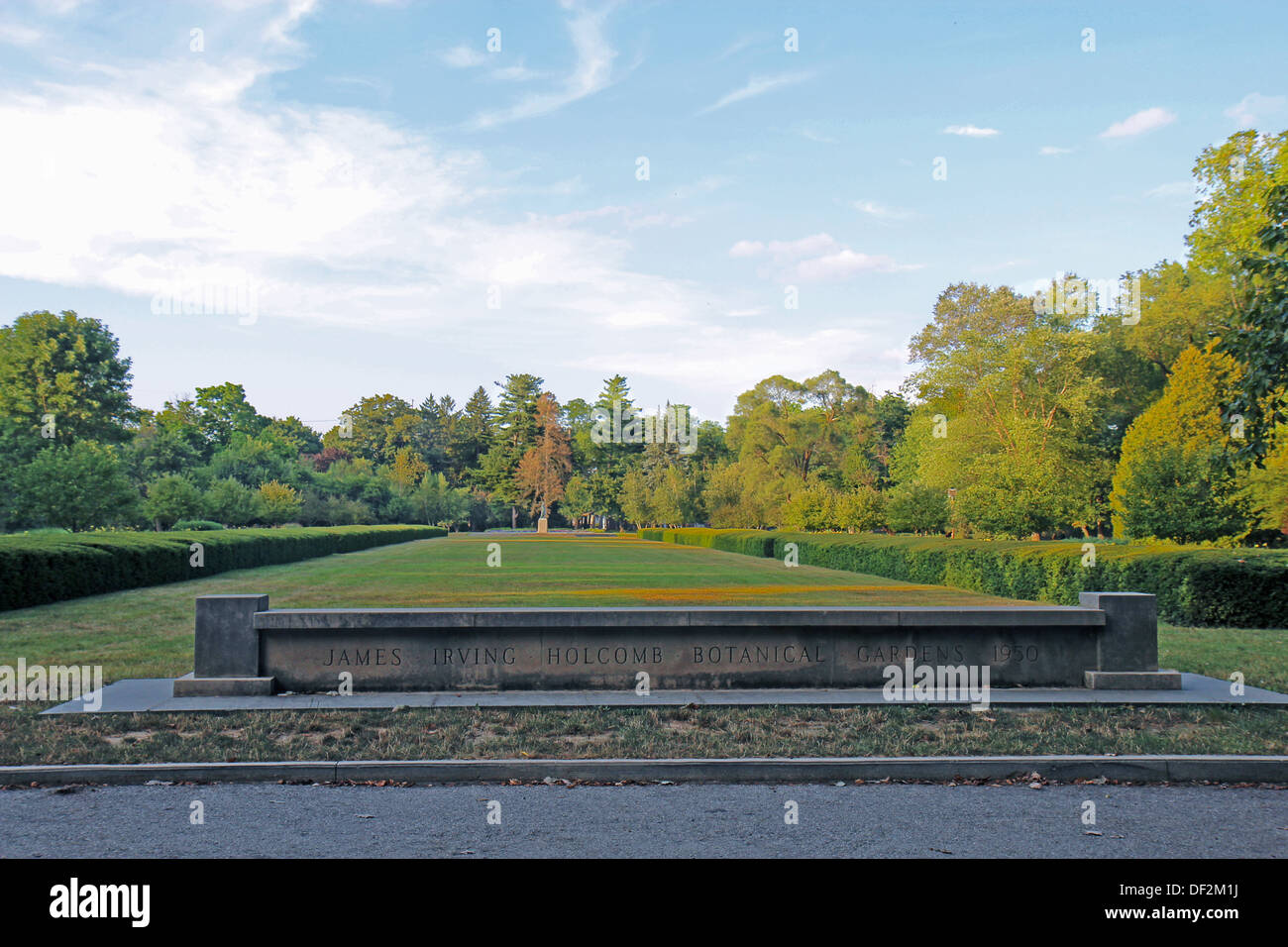 Entrance to the James Irving Holcomb Botanical Gardens on the Butler ...
