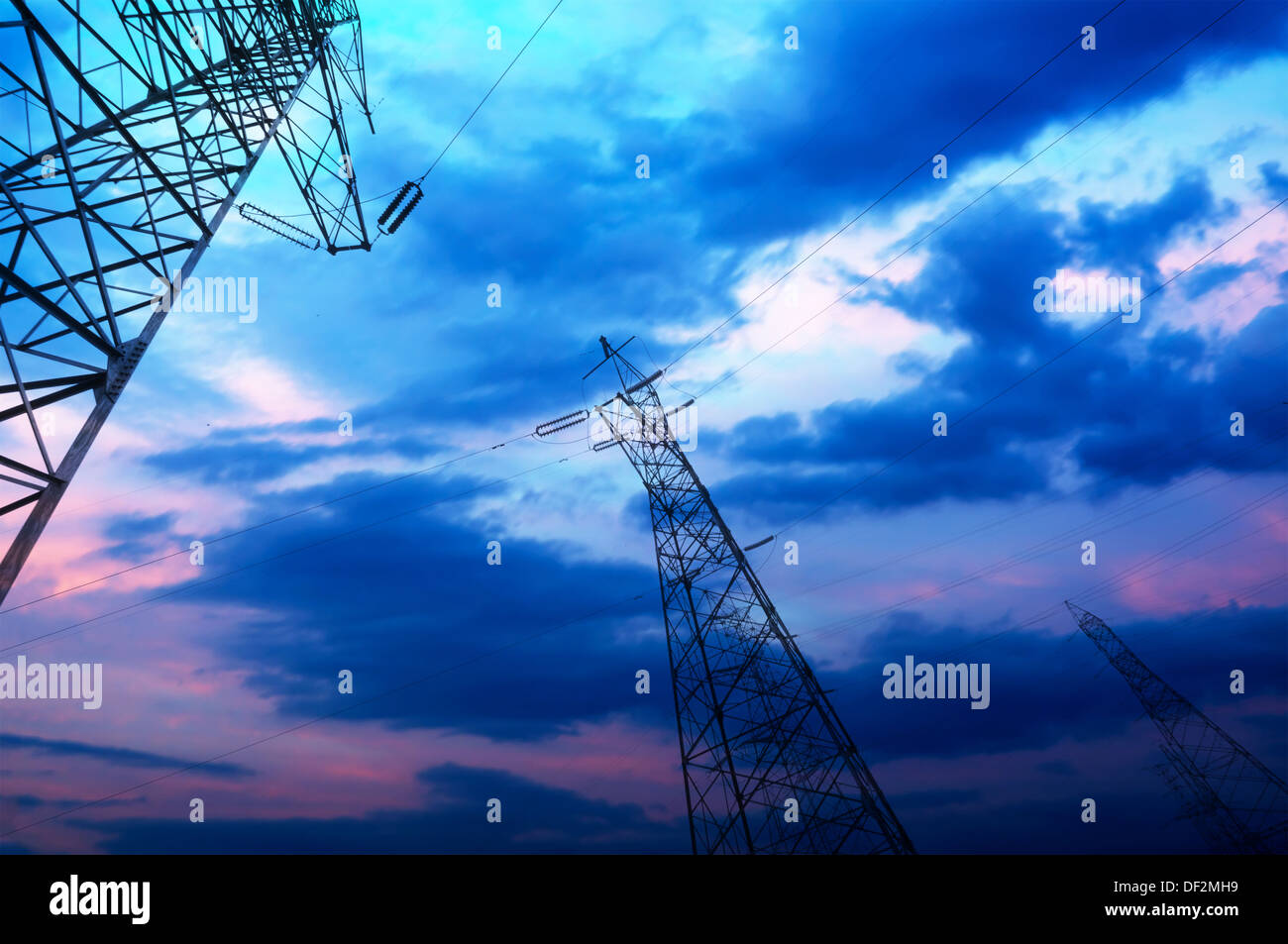 Power tower in the sky background Stock Photo - Alamy