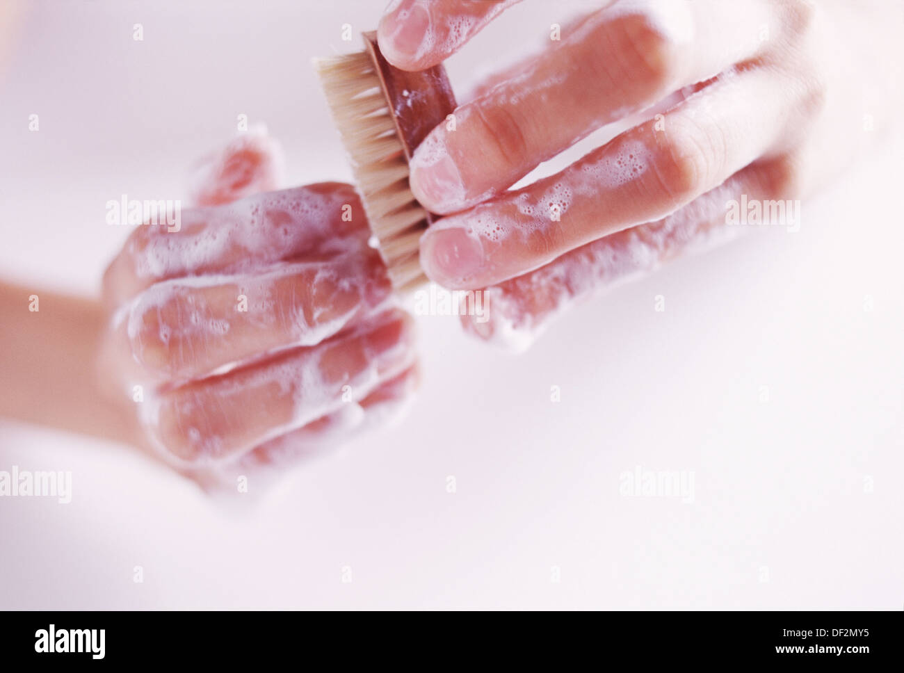Nail brush washing hands hi-res stock photography and images - Alamy