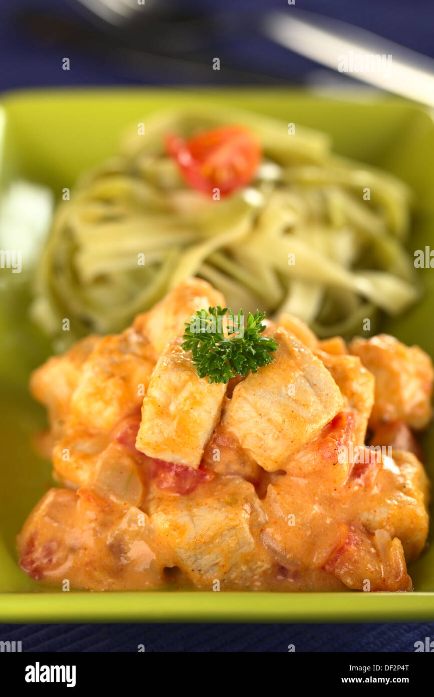 Fish goulash out of diamond dogfish prepared in Hungarian style served ...