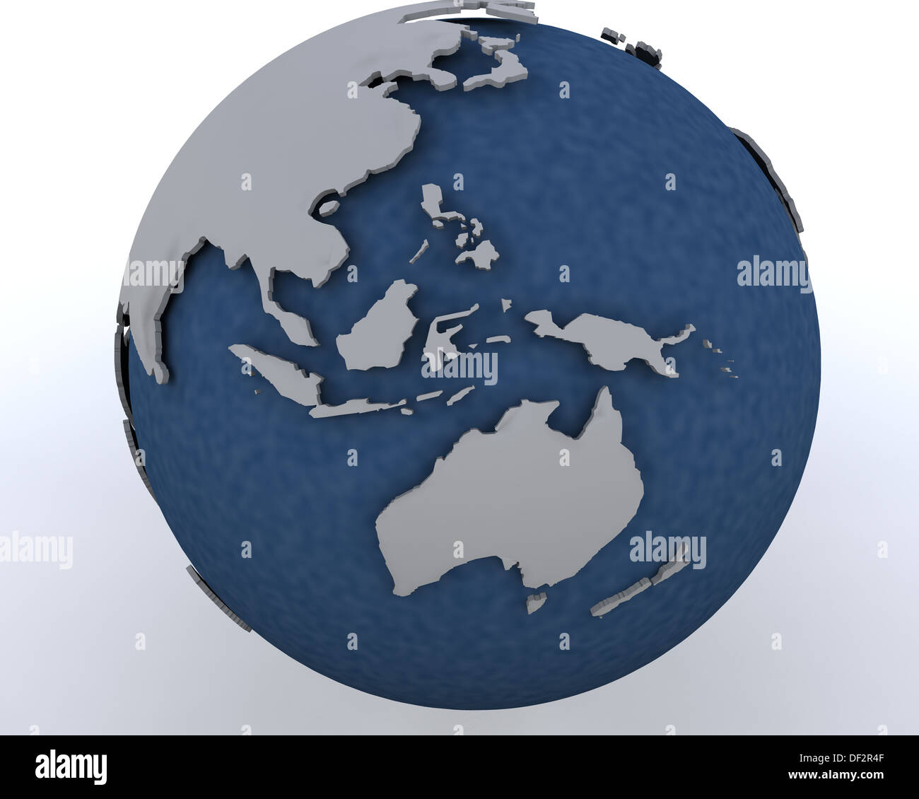 3D render of a globe showing asia pacific region Stock Photo - Alamy