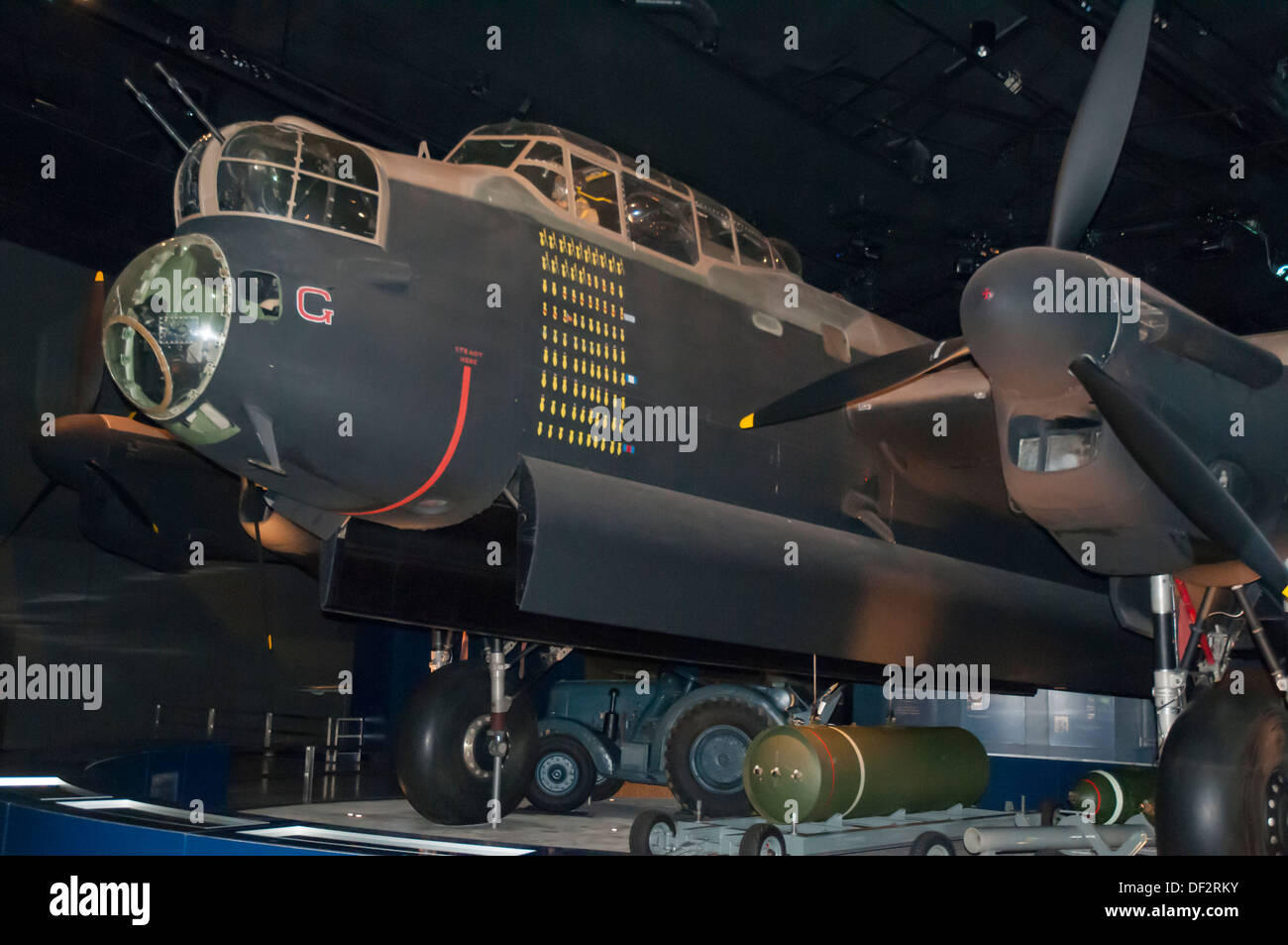 Avro Lancaster bomber "G for George" displayed in the Australian War ...