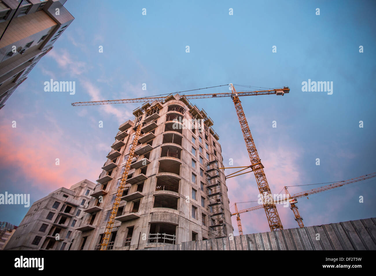 construction of skyscrapers Stock Photo - Alamy