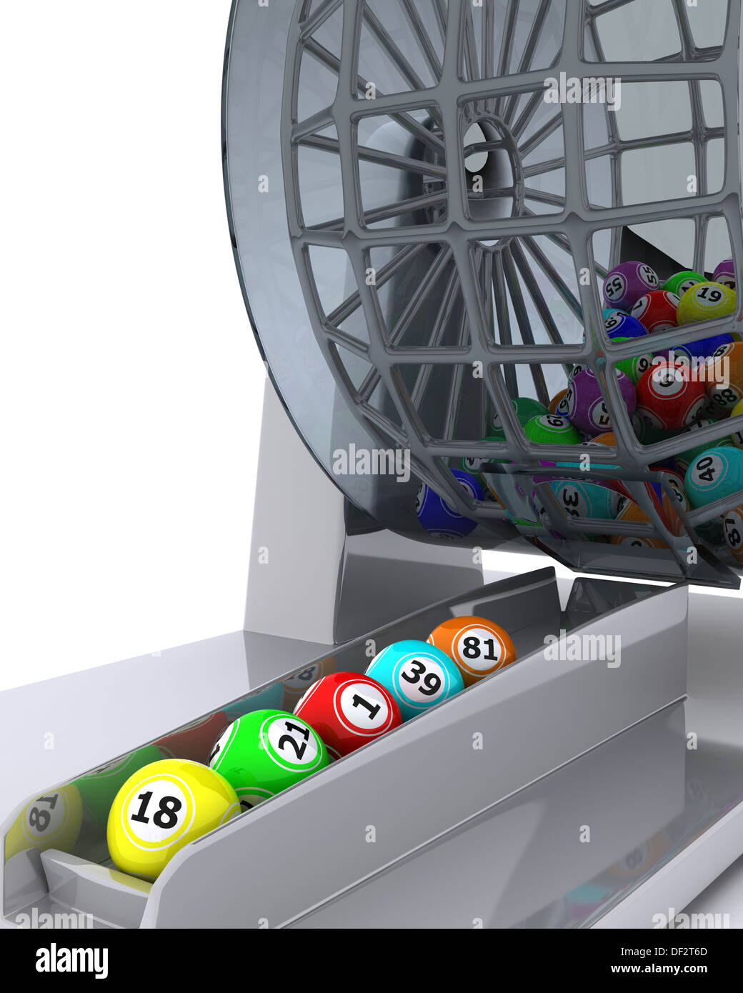 3d render of a set of colouored bingo balls Stock Photo - Alamy