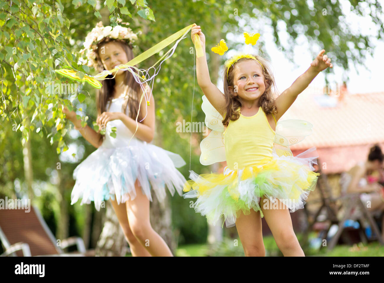 Two cute young girls as the ballet dancers Stock Photo - Alamy