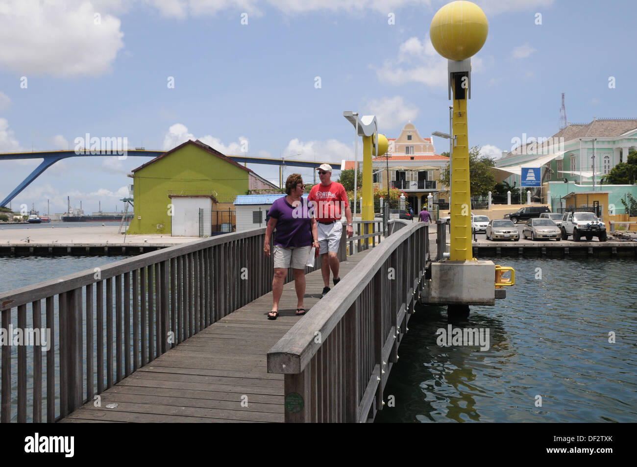 Curaçao bridge life in Curacao Caribean islands Stock Photo - Alamy