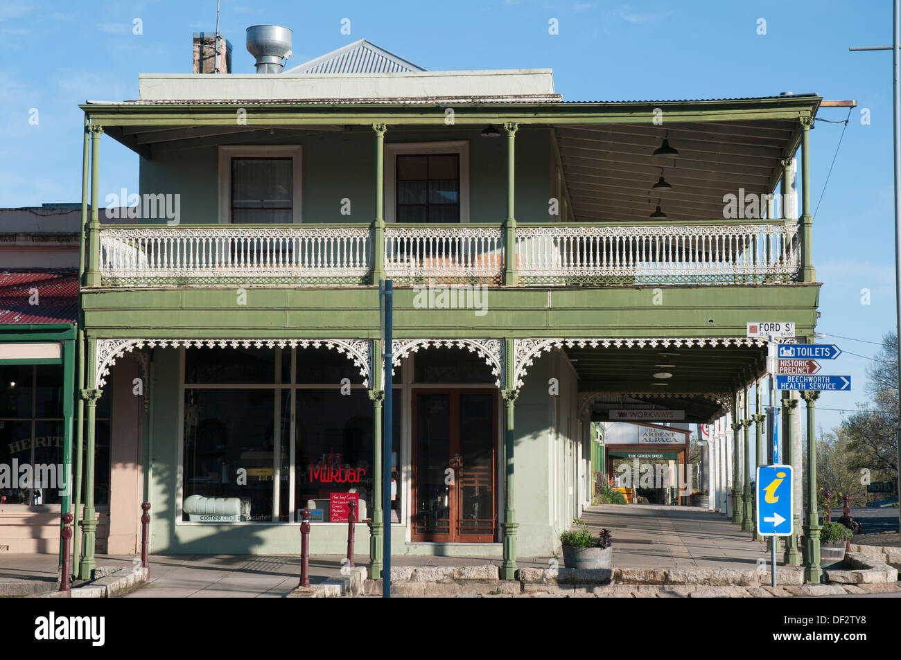 Colonial-era buildings in the goldfields town of Beechworth, NE ...