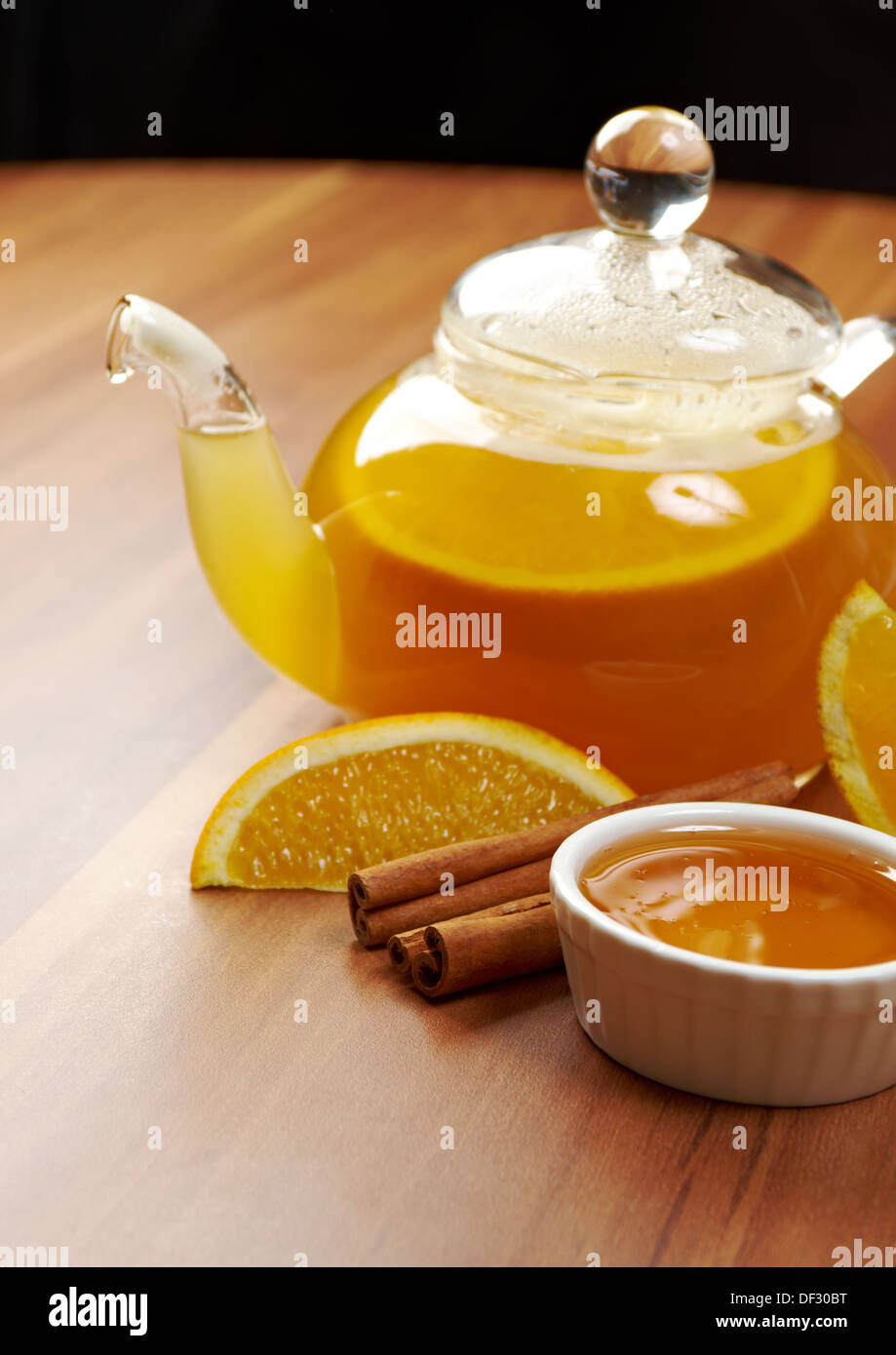 Orange fruit with tea hi-res stock photography and images - Alamy