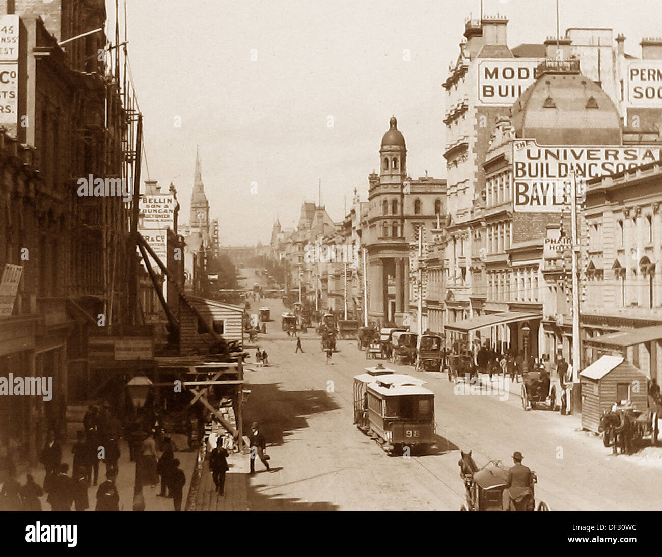 Melbourne Collins Street Victoria Australia Victorian period Stock ...