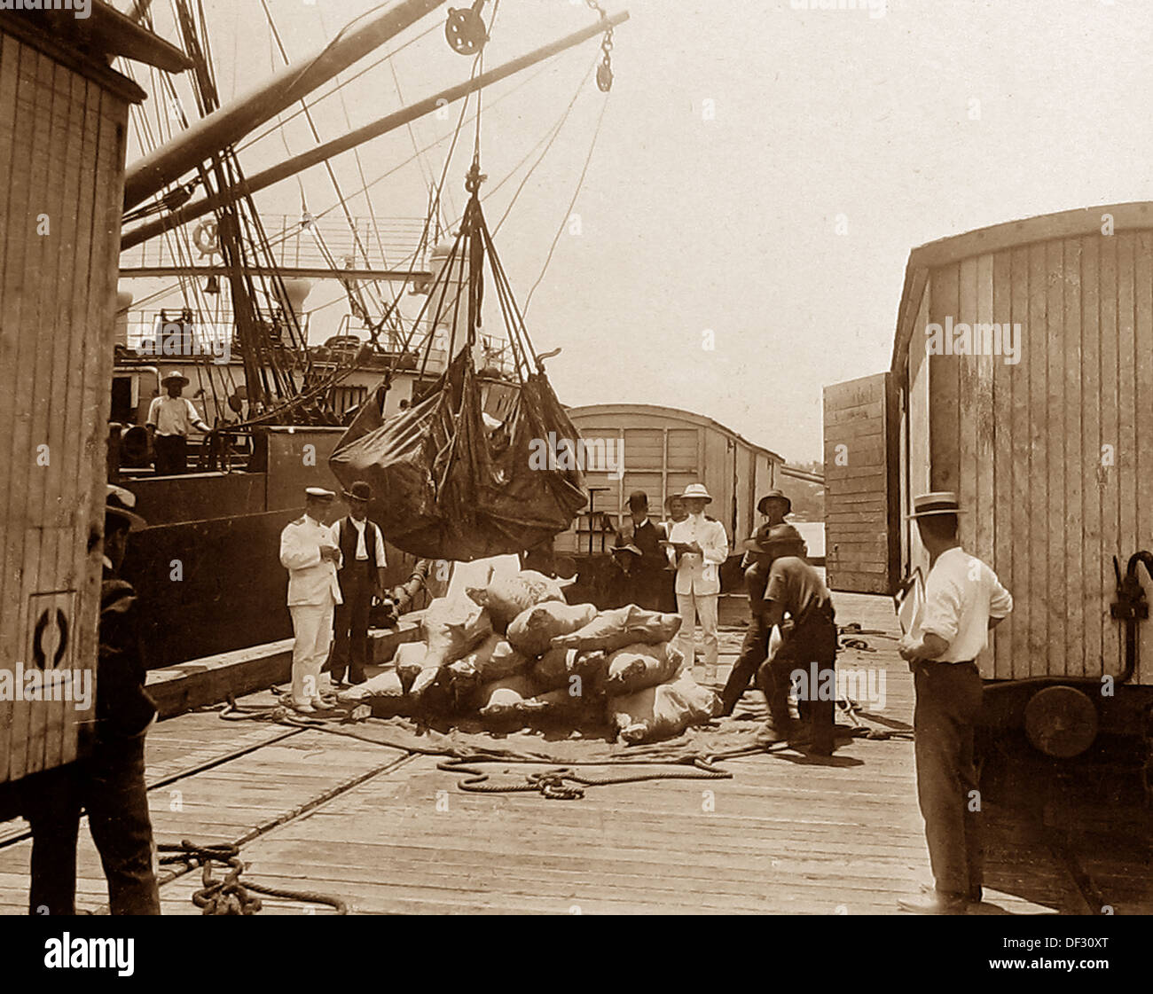Brisbane Docks Queensland Australia Victorian period Stock Photo - Alamy