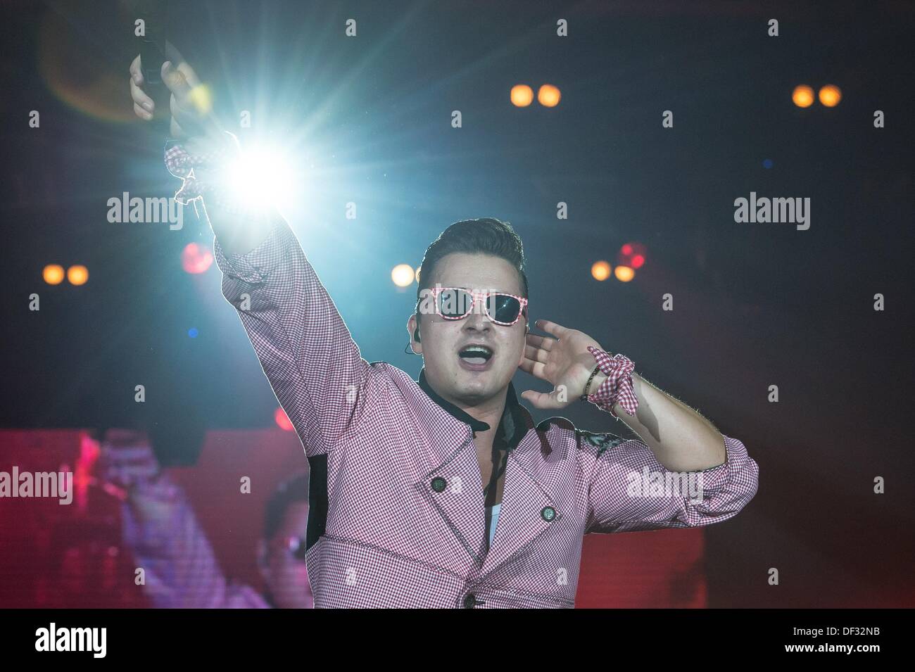 Austrian singer Andreas Gabalier gives a concert at Dreilaenderhalle in ...