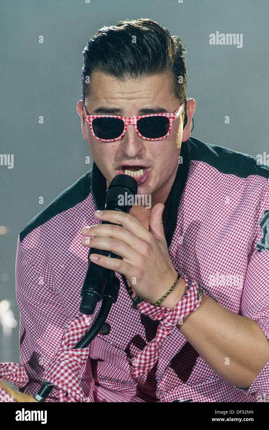 Austrian singer Andreas Gabalier gives a concert at Dreilaenderhalle in ...