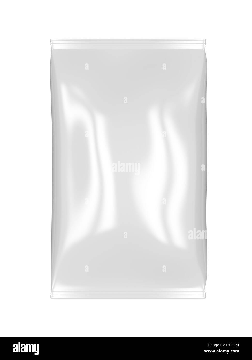 White foil bag isolated on white background Stock Photo - Alamy