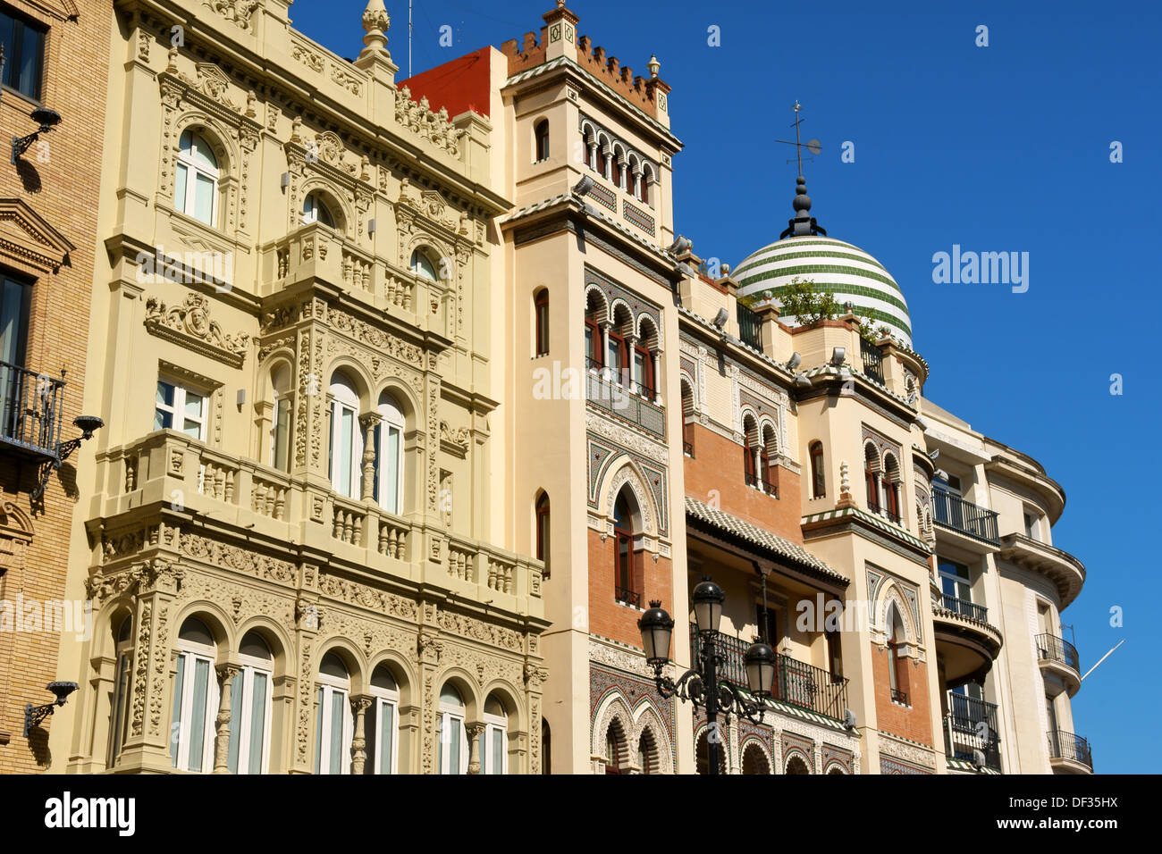 Some office and residential historical buildings in downtown Seville ...
