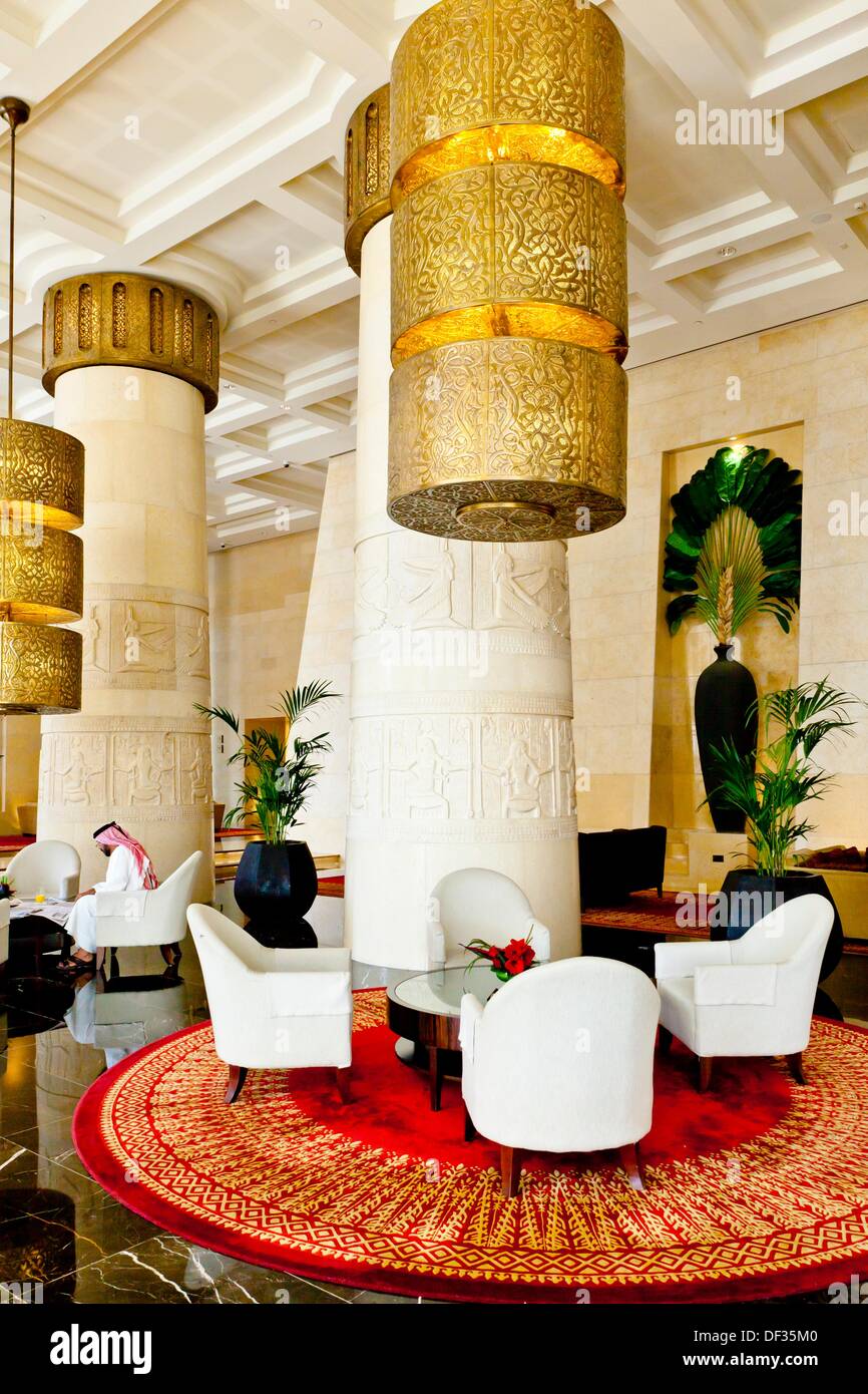 The interior of the Raffles Dubai Hotel in Dubai, UAE Stock Photo - Alamy
