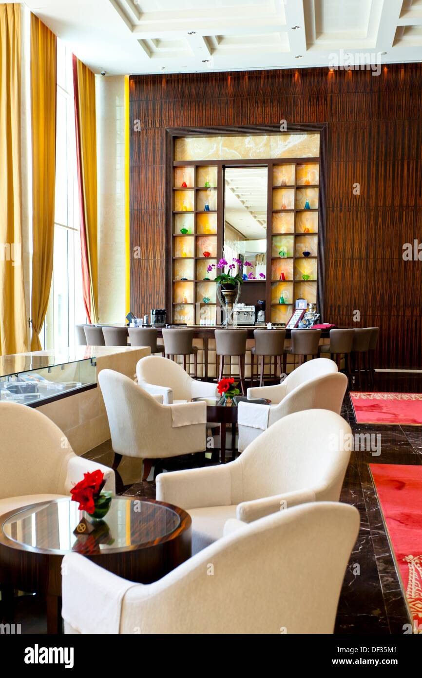 Interior raffles dubai hotel in hi-res stock photography and images - Alamy