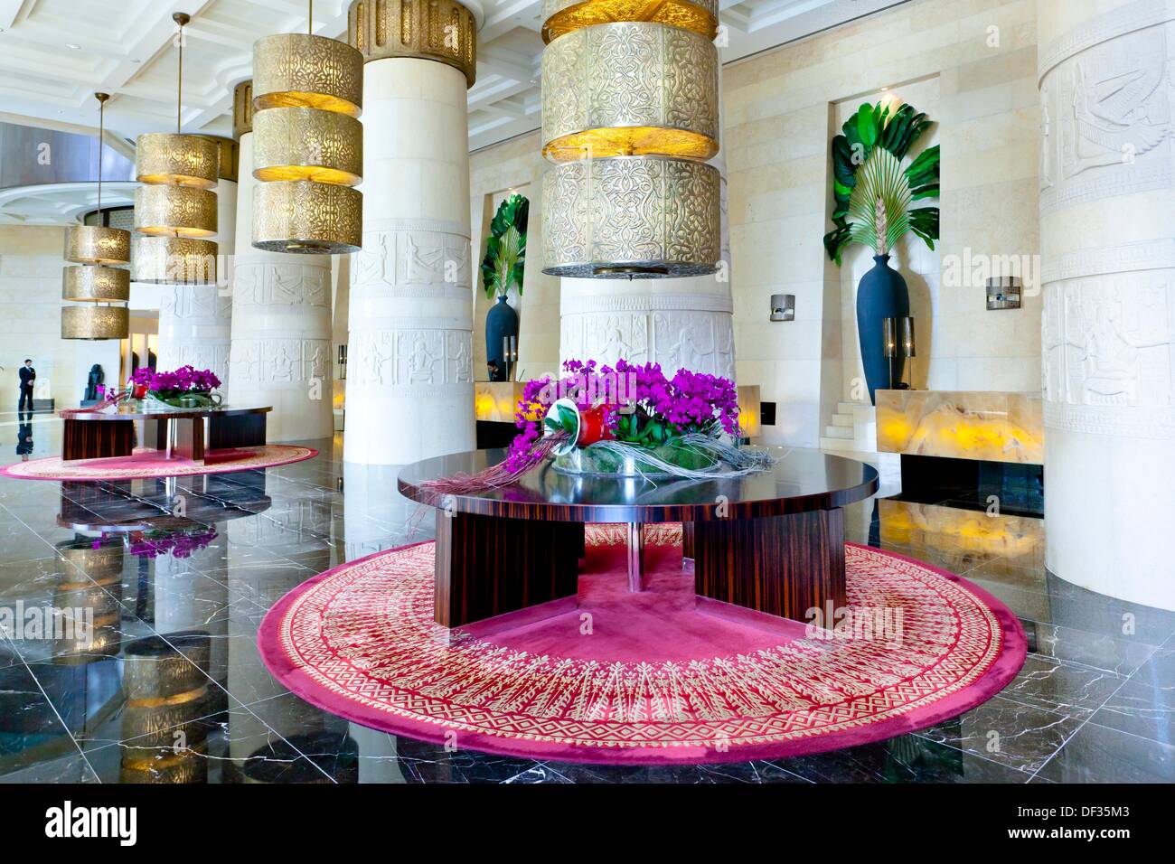 Interior raffles dubai hotel in hi-res stock photography and images - Alamy