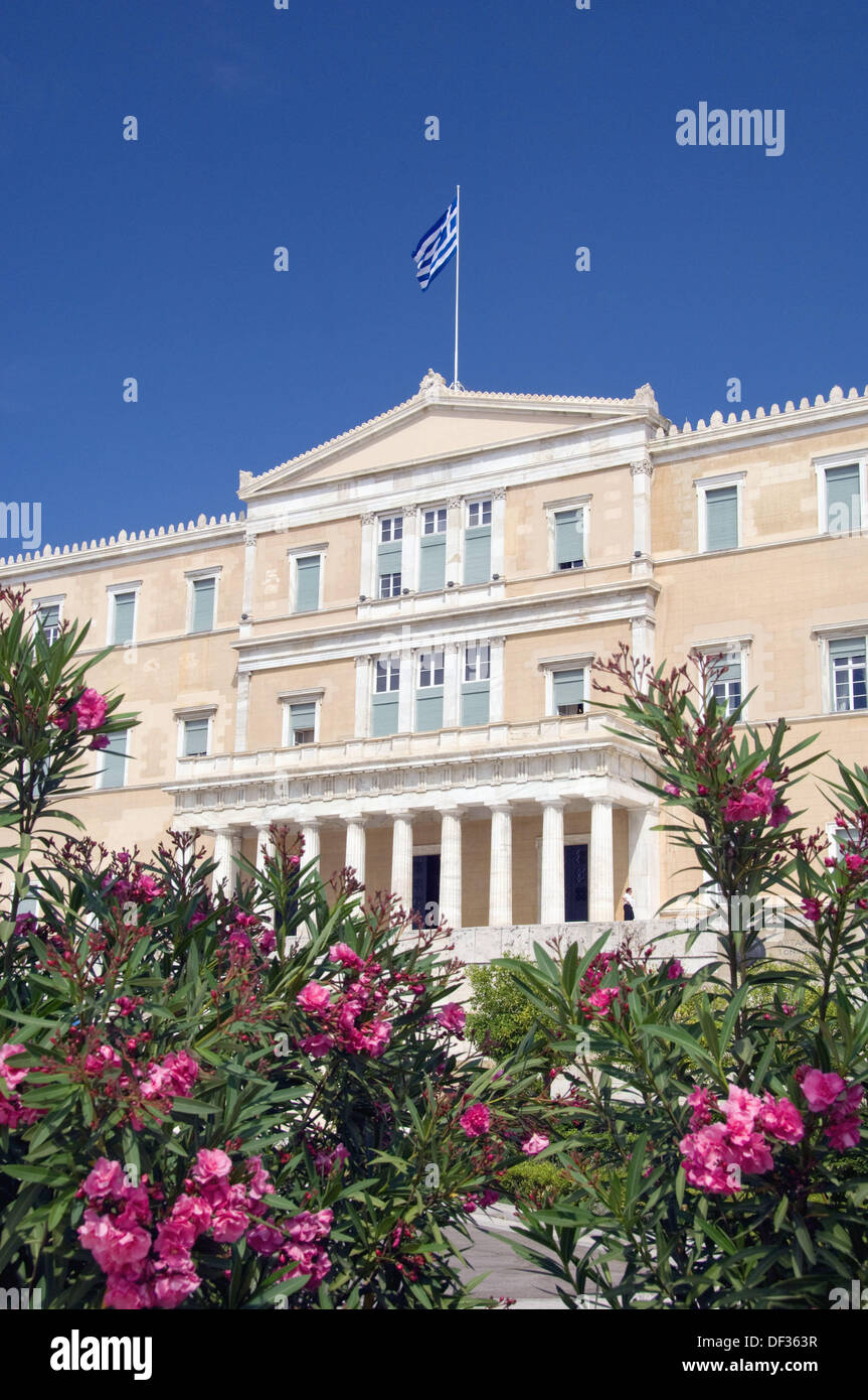 The national parliament buildings of Greece in Athens, Greece Stock ...