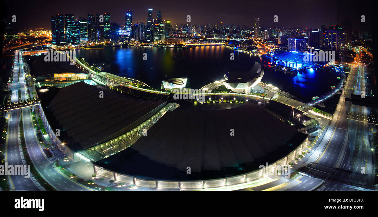 An Aerial View Of Marina Bay Singapore Stock Photo - Alamy