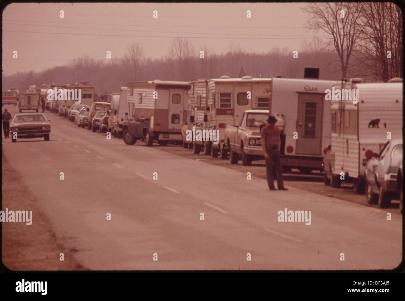 The annual smelt run at Singing Bridge in Tawas City, Michigan, in mid ...