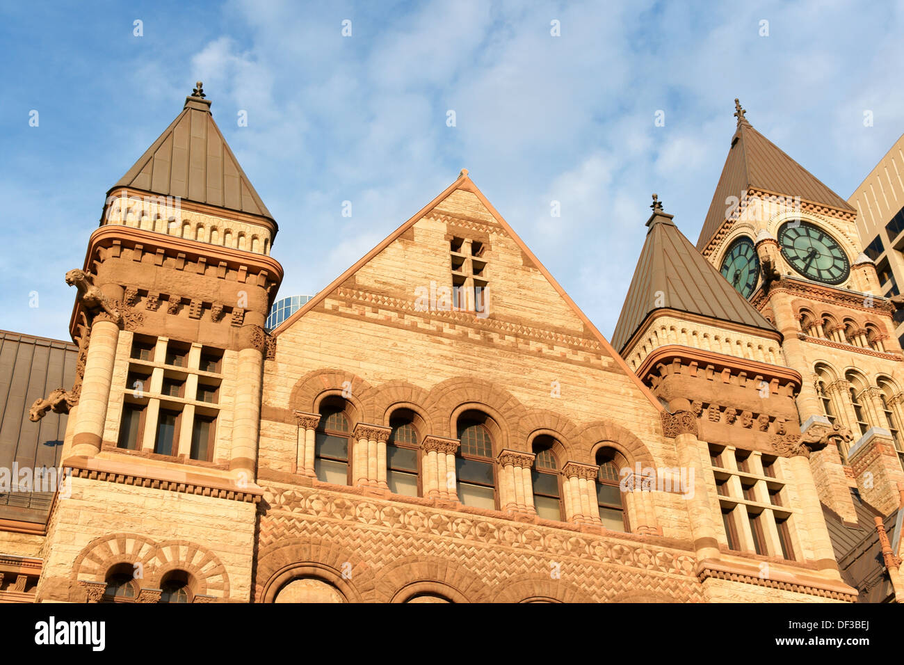 Old city hall of Toronto in gothic style under the sunset light Stock ...