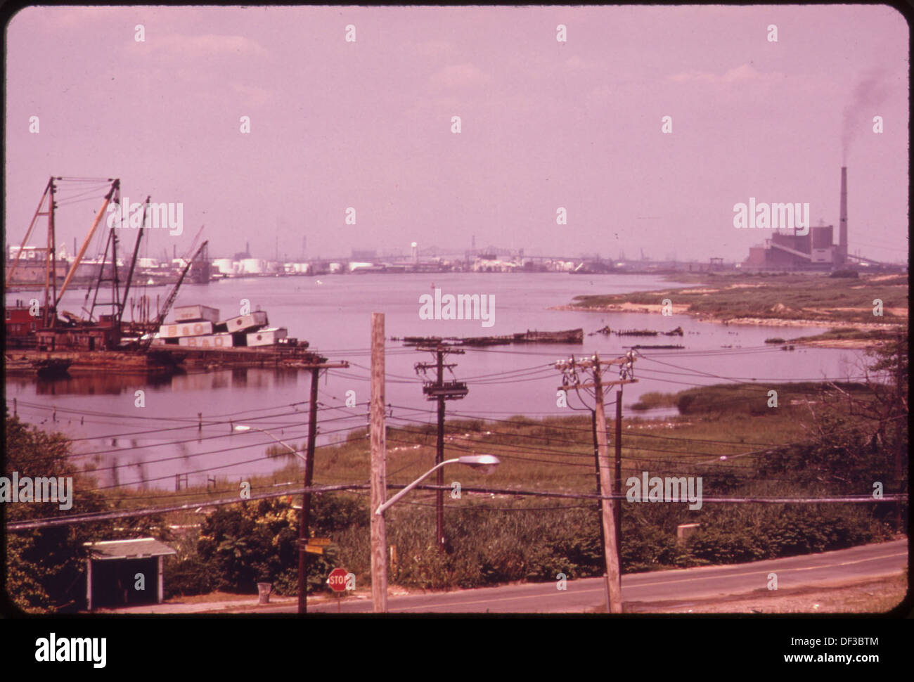 ARTHUR KILL ROAD ON STATEN ISLAND, LOOKING NORTH. THIS IS AN AREA OF ...