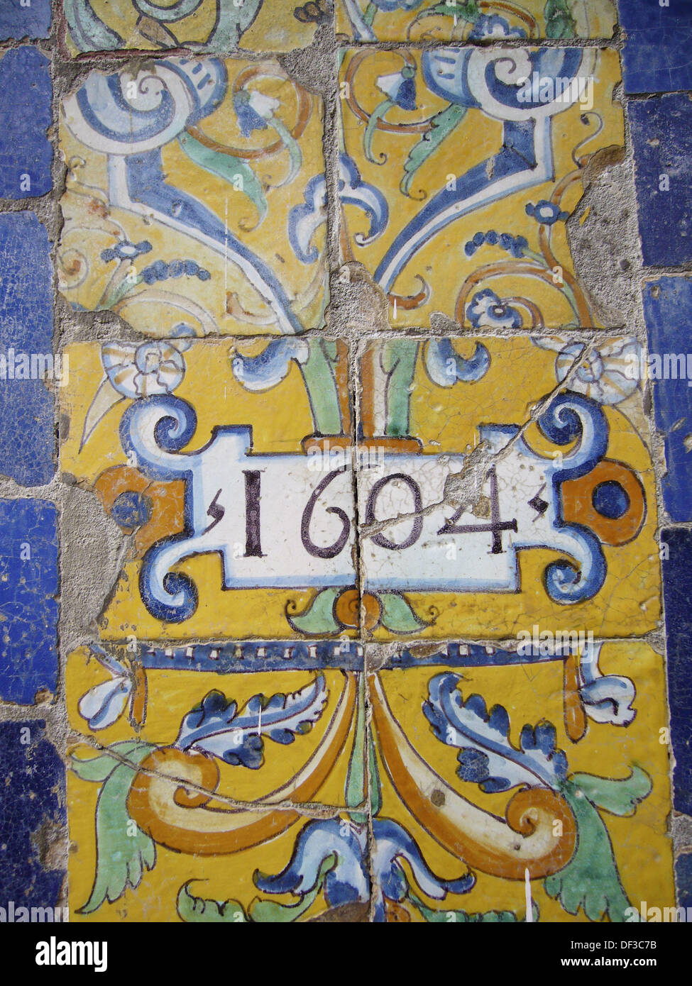 Painted tiles in Convent of Santo Domingo, Lima. Peru Stock Photo - Alamy
