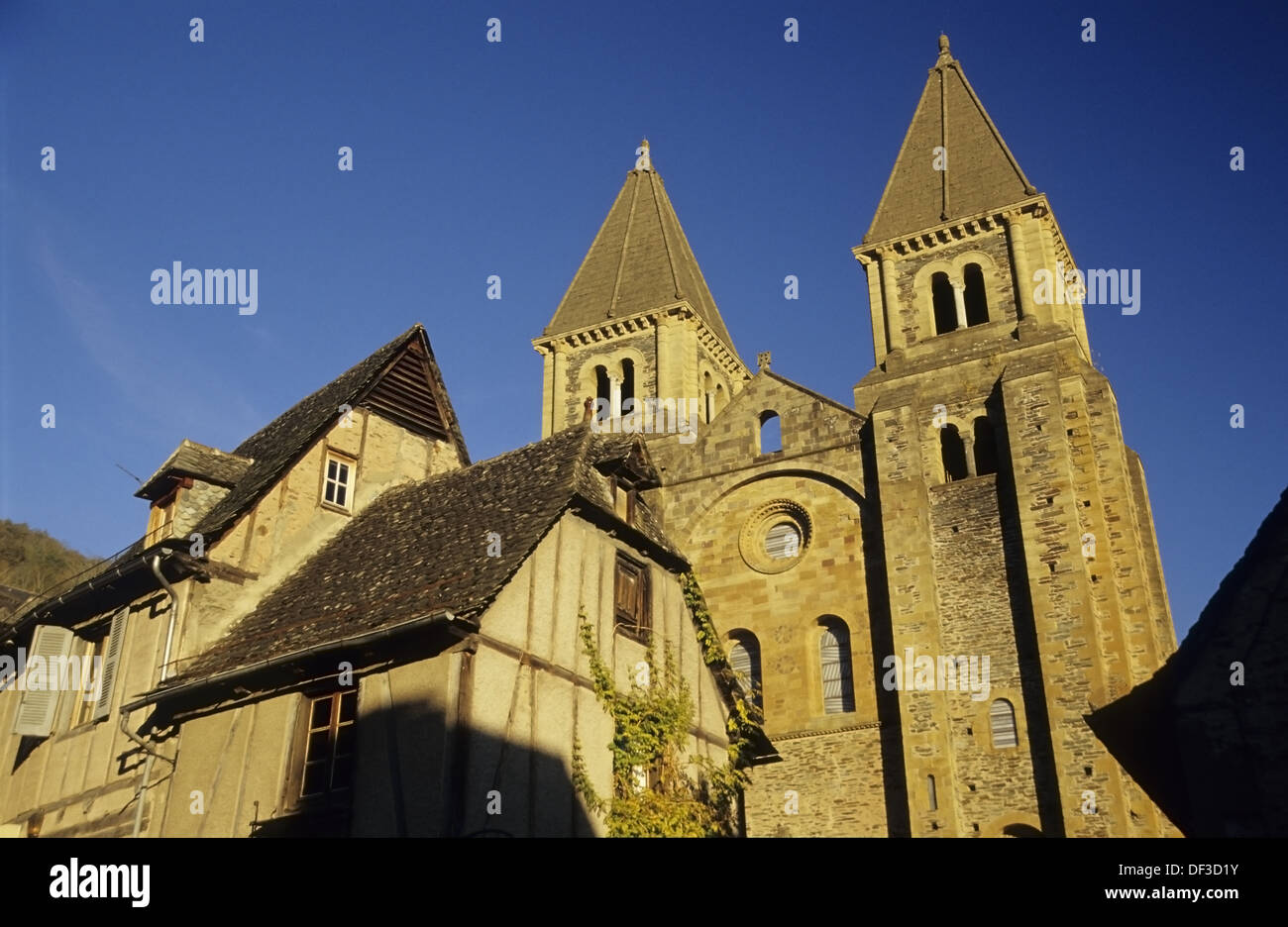 Romanesque abbey of Conques Stock Photo - Alamy