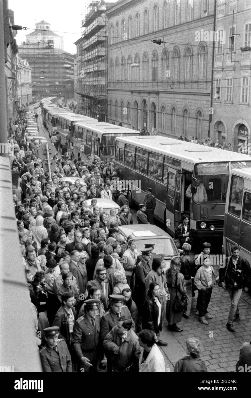East German citizens seeking refuge at the West German Embassy in ...