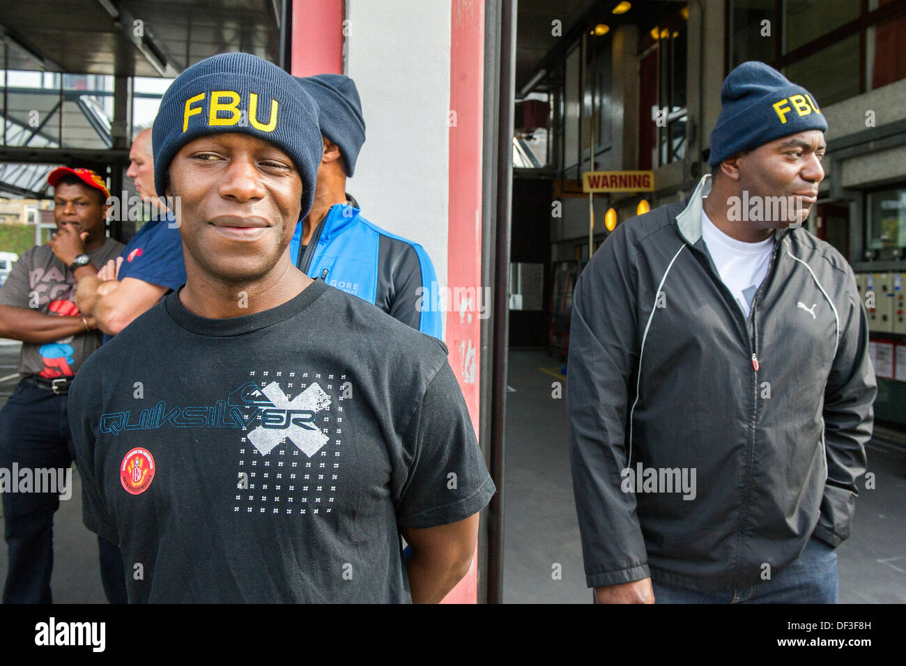 London, UK. 25th Sep, 2013. Firefighters from the Clapham fire station ...