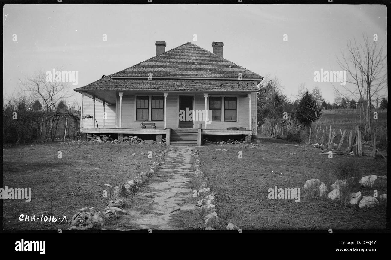 An old photograph of Burns' farmhouse, depicting early rural American ...