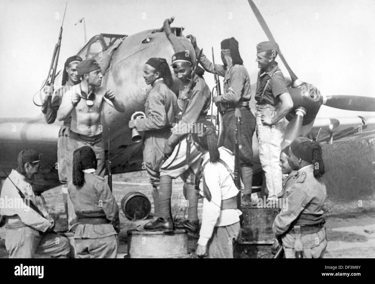 The image from the Nazi Propaganda! depicts Italian colonial soldiers ...