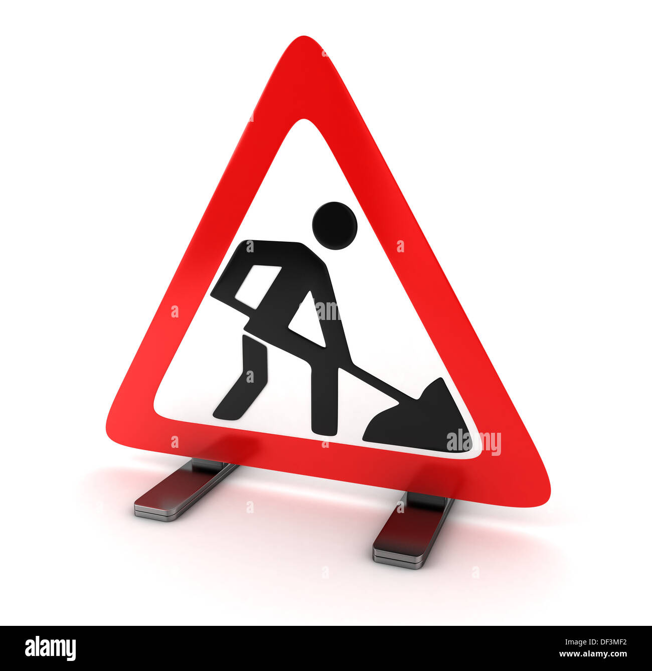 Road sign "repair road " (done in 3d Stock Photo - Alamy