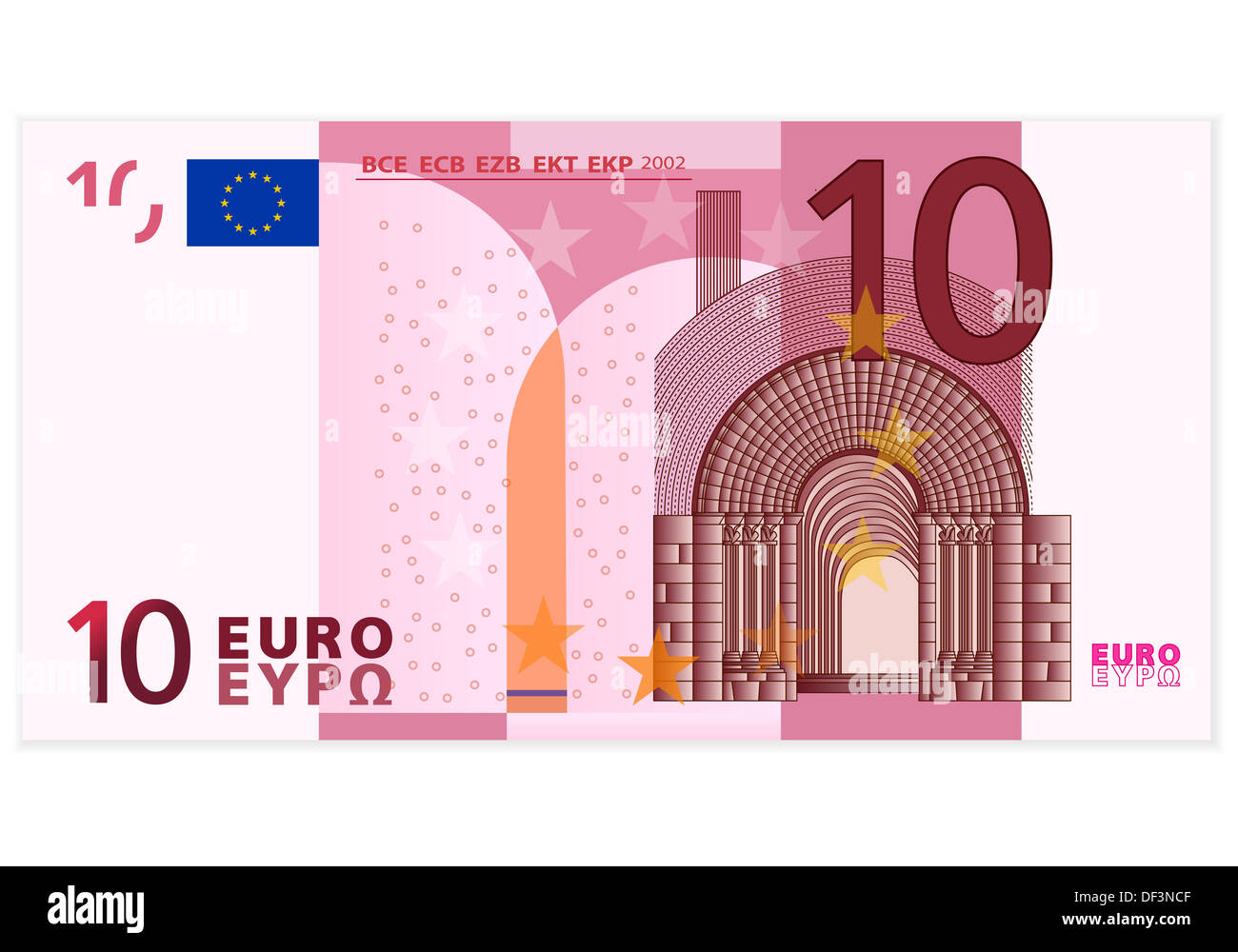 Ten euro banknote on a white background Stock Photo - Alamy