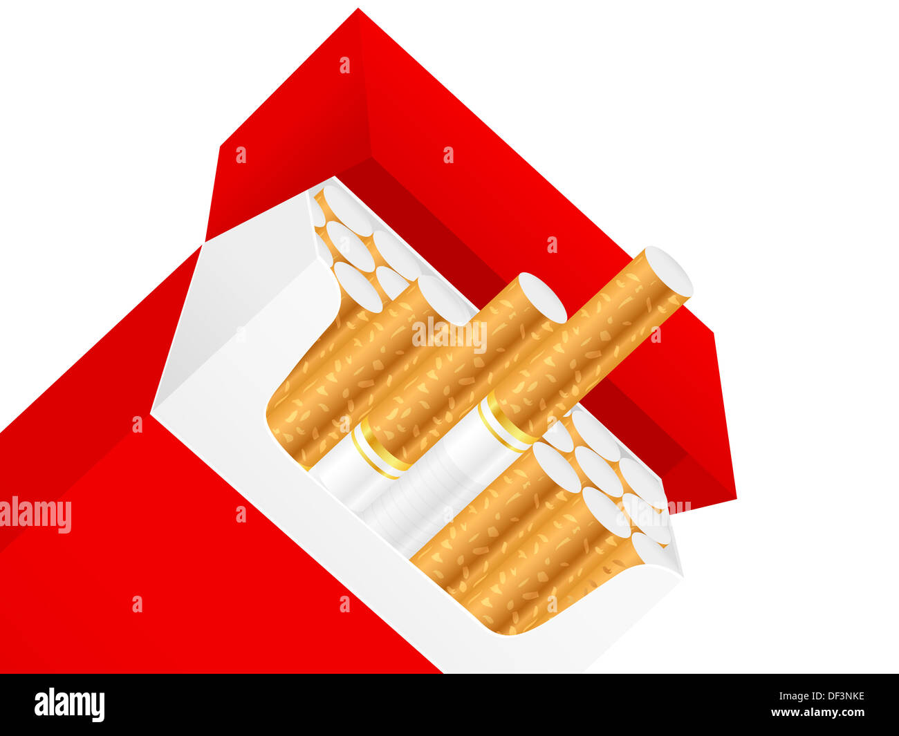 Cigarette box on a white background. Vector illustration Stock Photo ...