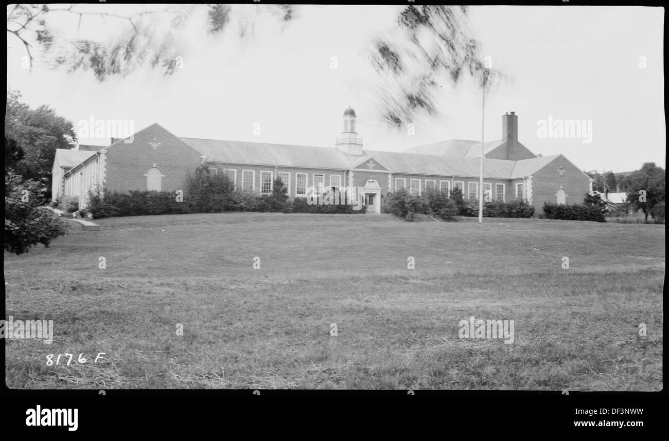This photograph shows Clinton High School, an educational institution ...