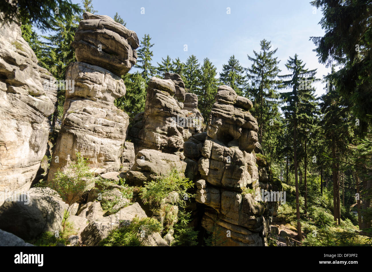 sandstone rocks, Ostas, Eastern Bohemia, Czech Republic Stock Photo - Alamy