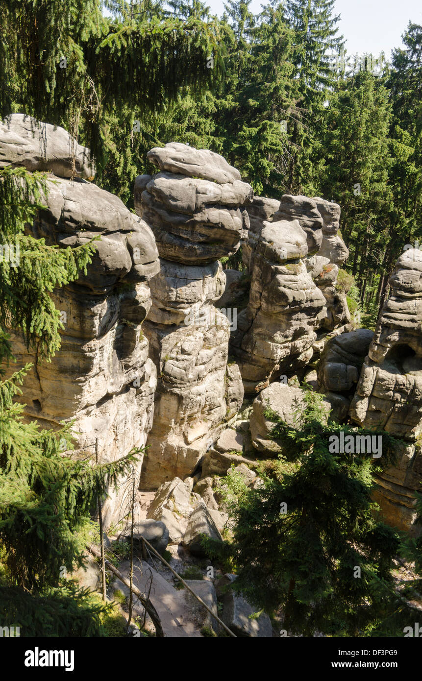 sandstone rocks, Ostas, Eastern Bohemia, Czech Republic Stock Photo - Alamy